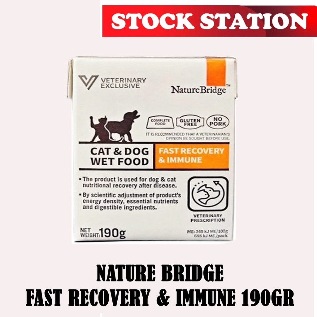Jual NATURE BRIDGE Fast Recovery & Immune Wet - Cat & Dog 190Gr ...