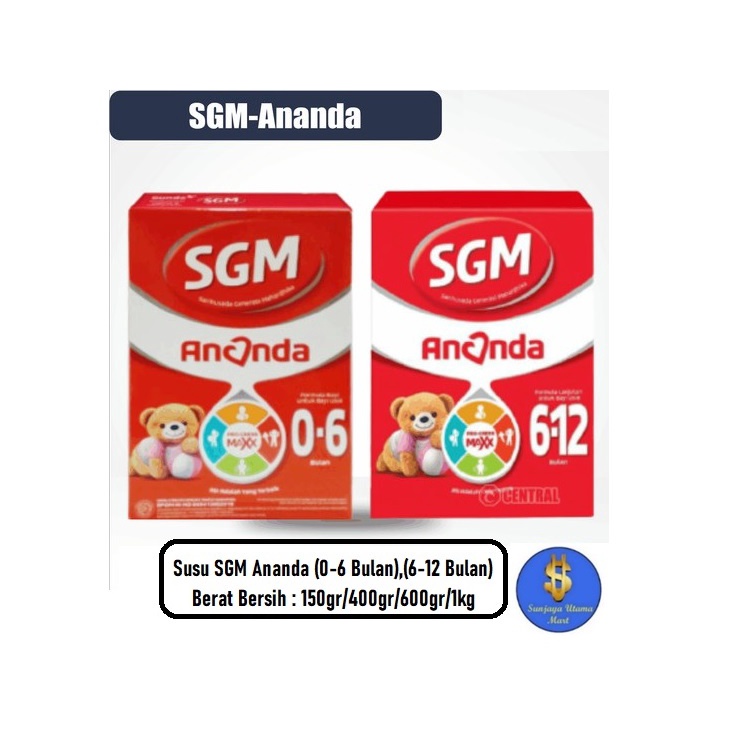Jual Susu SGM Ananda 0-6 Bulan/6-12 bulan-Susu Bayi SGM Ananda | Shopee ...