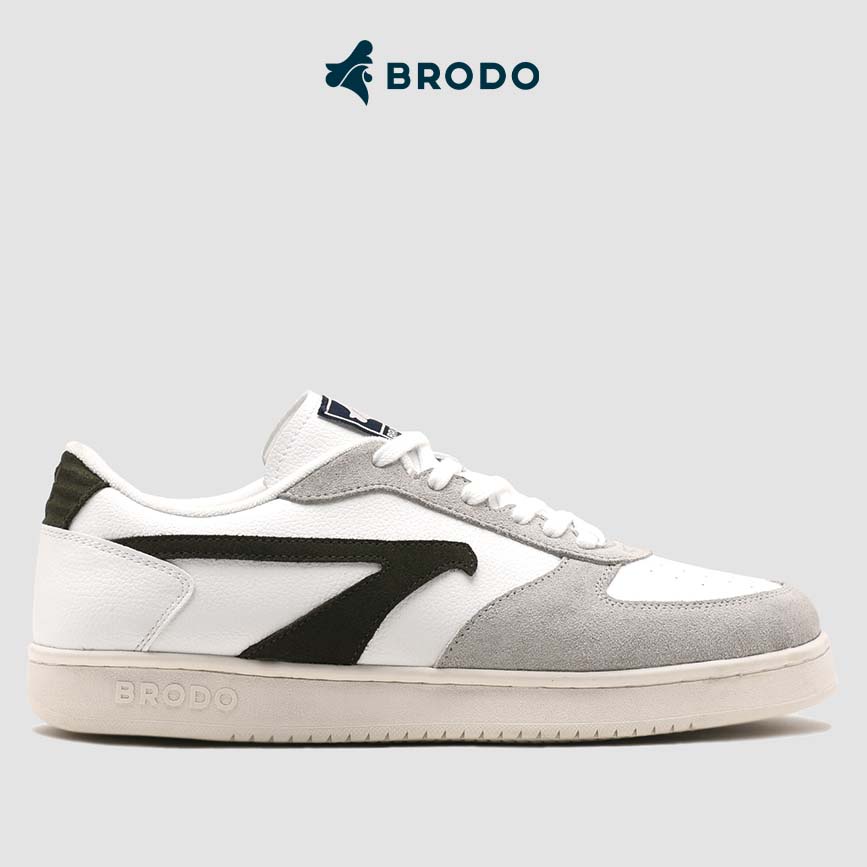 Jual BRODO - Sneakers Corado Heritage White Olive OWS | Shopee Indonesia