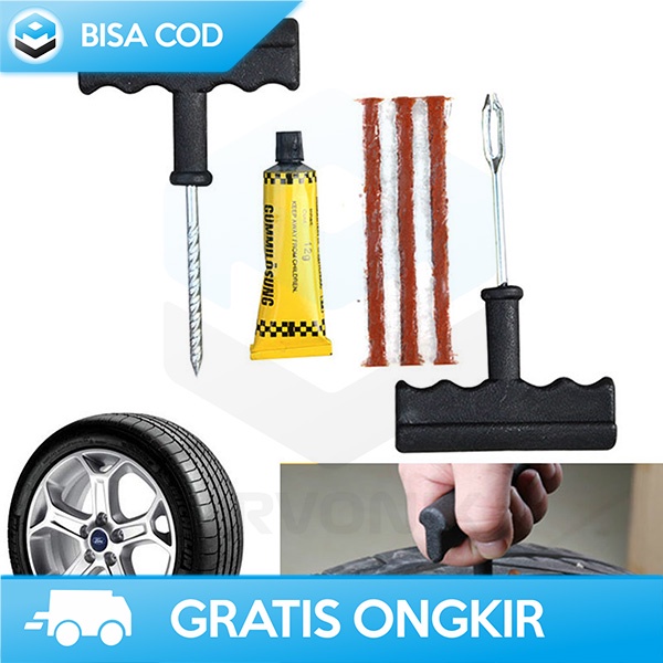 Jual PERALATAN TAMBAL BAN TUBLESS LENGKAP SET REPARASI KIT BAN MOTOR ...