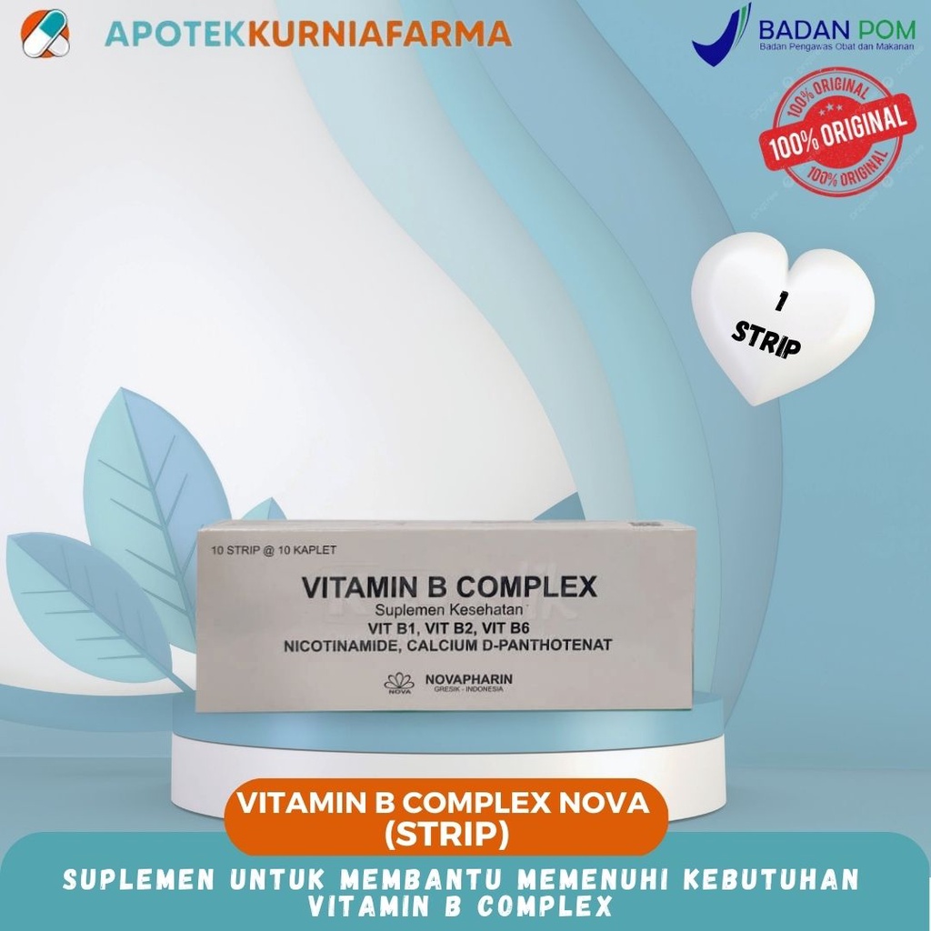 Jual Vitamin B Complex Nova 1 strip isi 10 | Shopee Indonesia