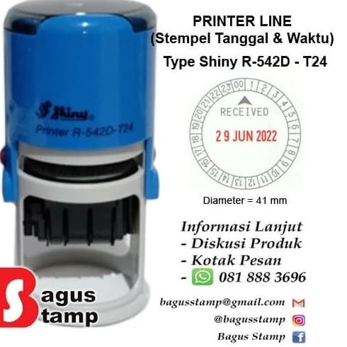 Jual Nilam - [Custom] Stempel Shiny Round R542D T24 / Jam / Tanggal ...