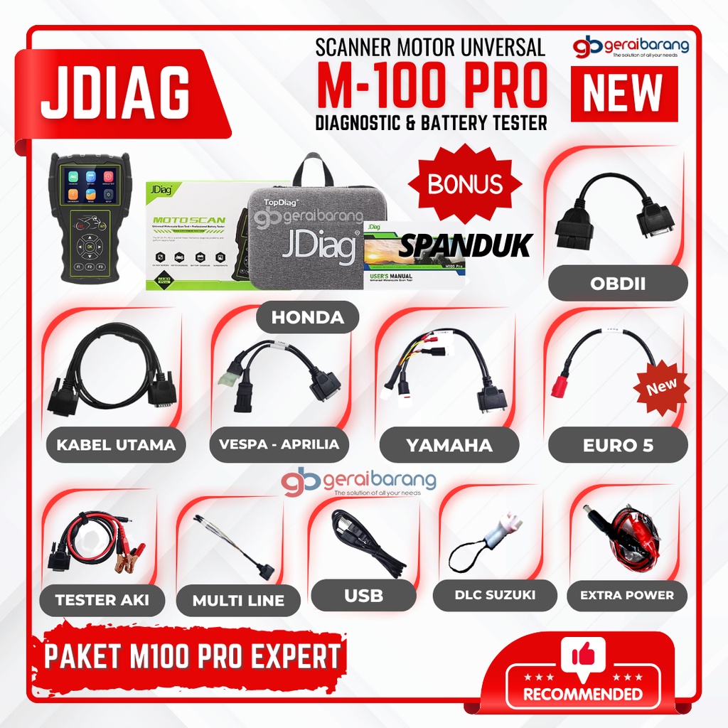 Jual Scanner Motor Injeksi JDiag Universal Diagnostik Scan Tool New-GB ...