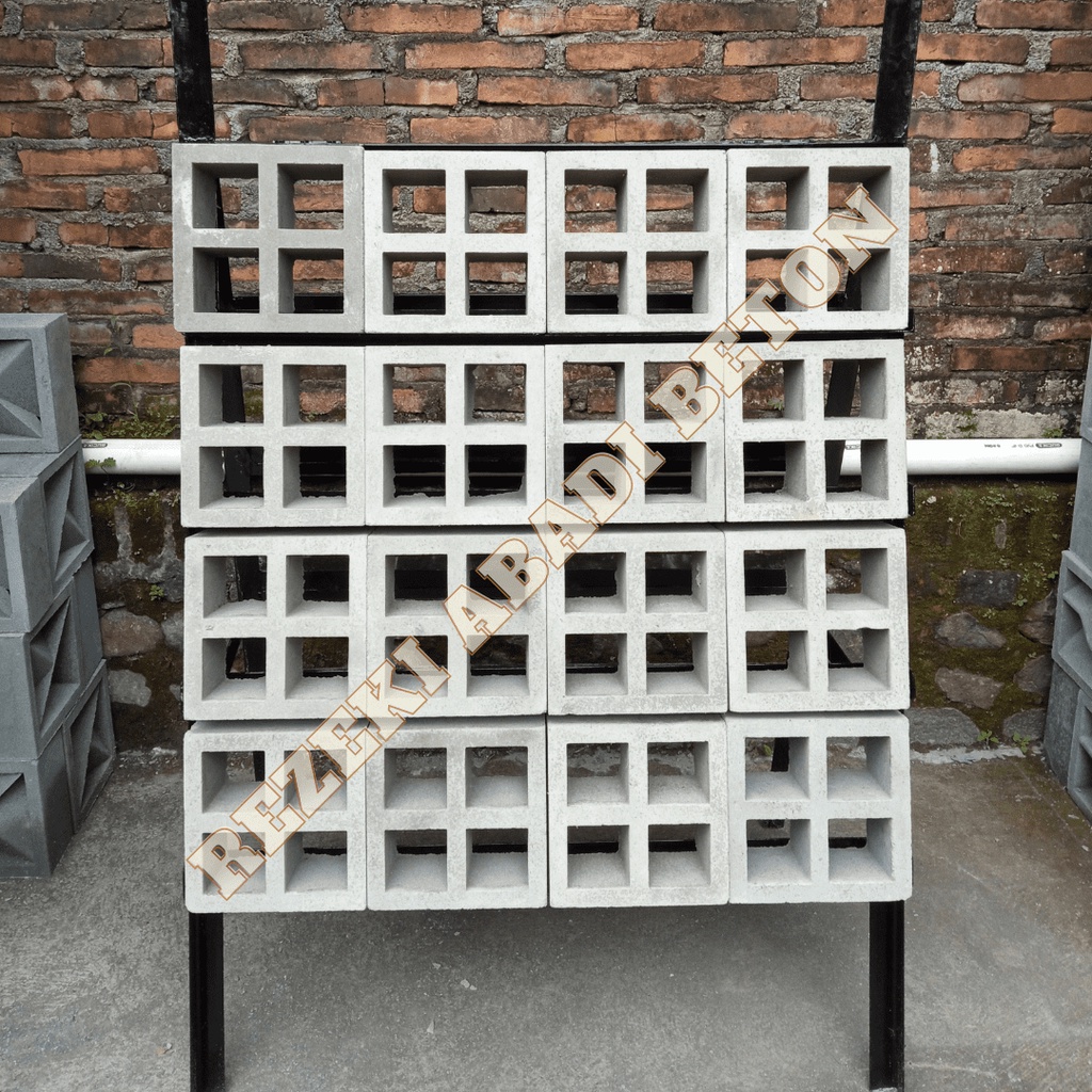 Jual Loster Lubang Angin, Roster Beton Minimalis Motif Dadu Lubang 4 ...