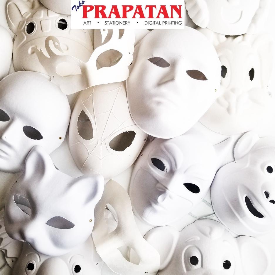 Jual Penawaran khusus Topeng Lukis Wajah Polos Putih / Topeng Binatang ...
