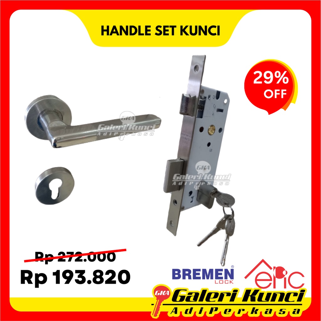 Jual Paket Handle Set Kunci BREMEN ECO SERIES Gagang EPIC Kunci Pintu ...