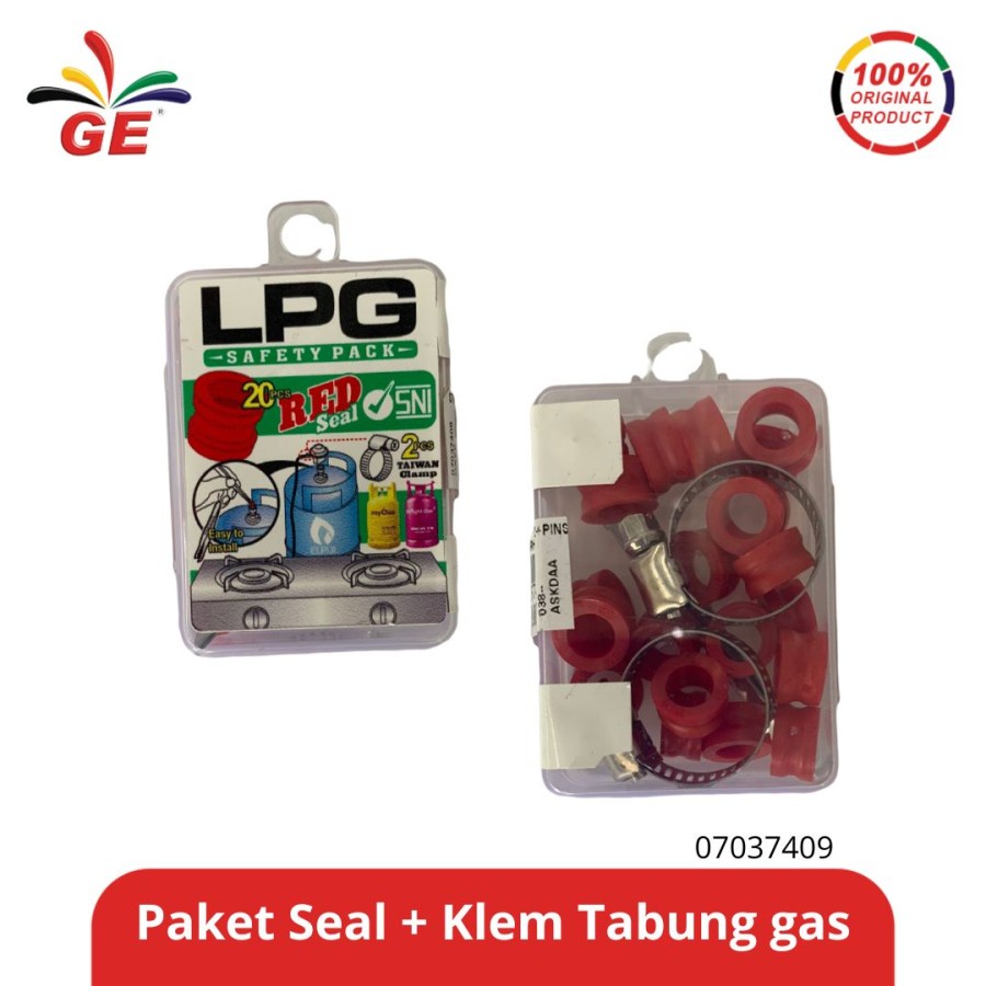 Jual GE - Paket Seal + Klem Tabung gas LPG 07037409 | Shopee Indonesia