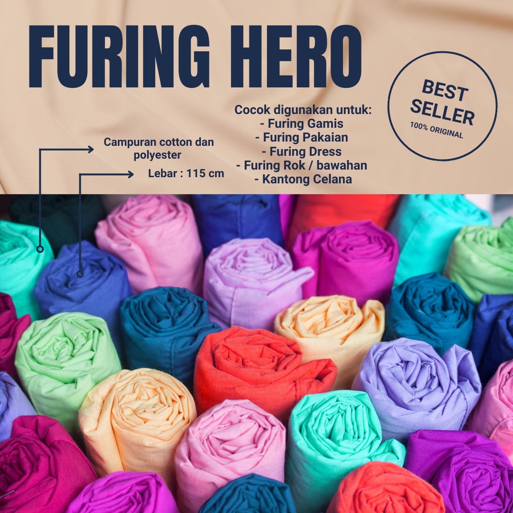 Jual KAIN FURING HERO kain hijab / kain jilbab ERRO ERO katun paris ...