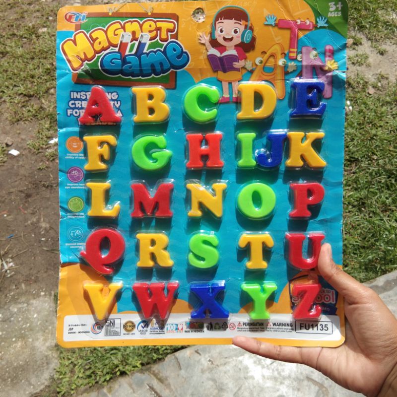 Jual Mainan huruf besar pakai magnet bisa ditempel | Shopee Indonesia