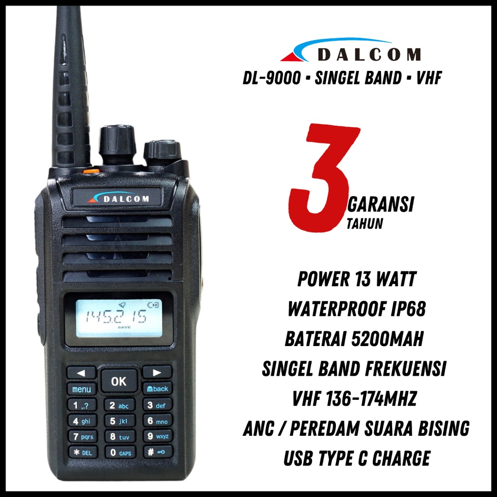 Jual HANDY TALKY HT DALCOM DL-9000 SINGEL BAND WATERPROOF IP68 ORIGINAL ...