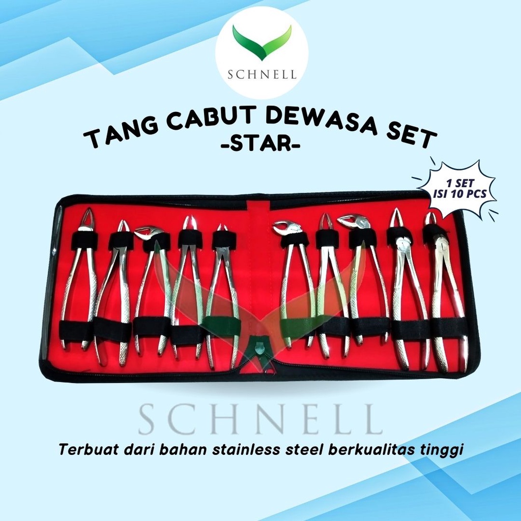 Jual Star Tooth Forceps Adult Set - Tang Cabut Gigi Dewasa | Shopee ...