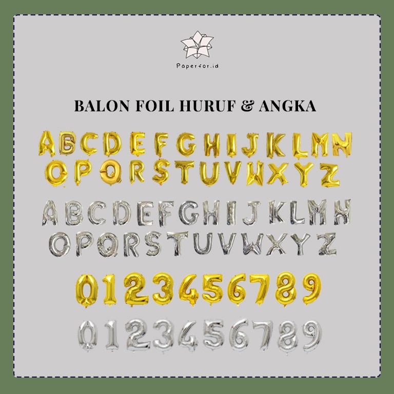 Jual BALON FOIL ANGKA 40 INCH JUMBO 100CM WARNA GOLD SILVER | Shopee ...
