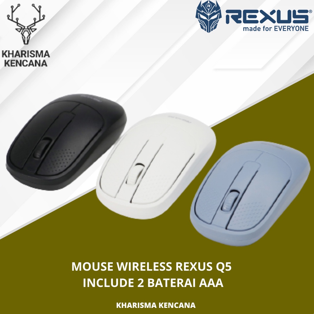 Jual MOUSE WIRELESS REXUS Q5 SILENT CLICK | Shopee Indonesia
