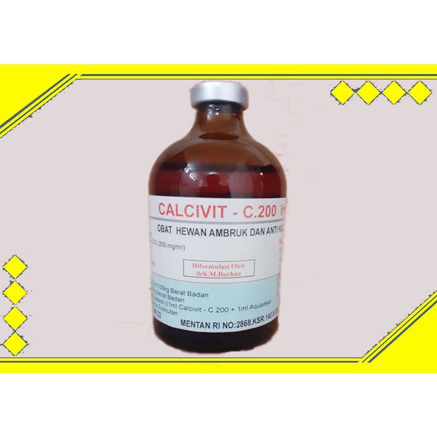 Jual CALCIVIT - C.200 Inj .Meyer Obat hewan ambruk dan anti kejang ...