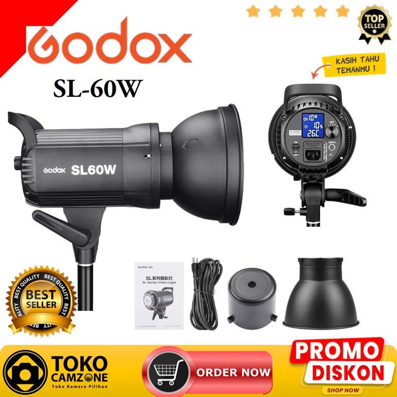 Jual Godox SL-60W LED Video Light (Daylight-Balanced) - GARANSI RESMI ...