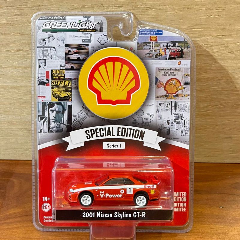 Jual GREENLIGHT SHELL OIL SERIES 2001 NISSAN SKYLINE GT-R R34 #1 ...