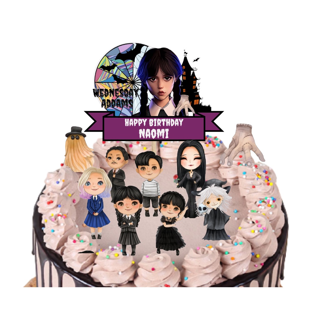 Jual topper Wednesday addams / hiasan kue happy birthday | Shopee Indonesia