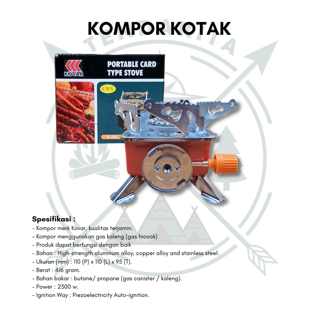 Jual KOVAR KOMPOR GAS CAMPING PORTABLE MINI LIPAT ULTRALIGHT STOVE ...