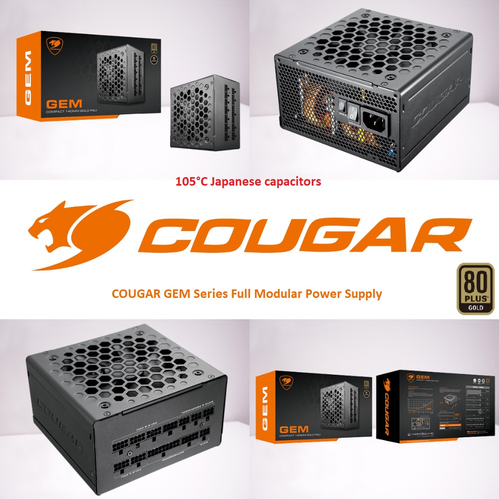Jual PSU COUGAR GEM Series Full Modular 80+ Gold Flat Cable Japan ...