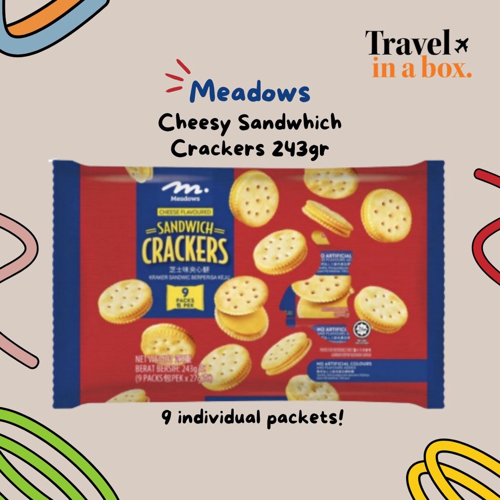 Jual JUMBO Meadow Cheese Sandwich Crackers 243gr isi 9 packs (Biskuit ...