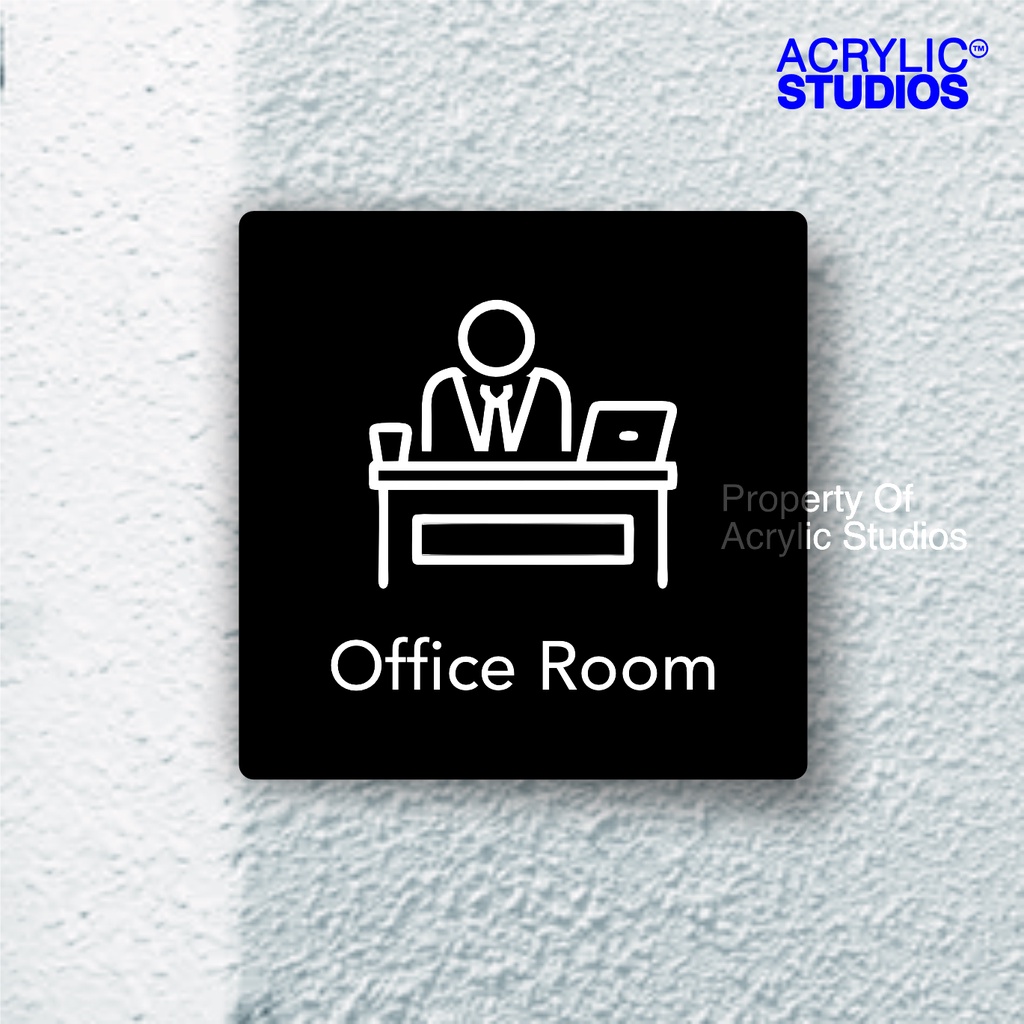 Jual Sign Board / Akrilik Sign Modern Kotak / Signage Office Room ...