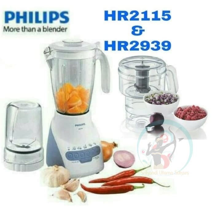 Jual PAKET BLENDER PHILIPS HR2115 + CHOPPER PHILIPS HR2939 ORIGINAL ...