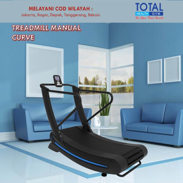 Jual Alat Treadmill Manual Komersil Curve Treadmil Tanpa Listrik ...