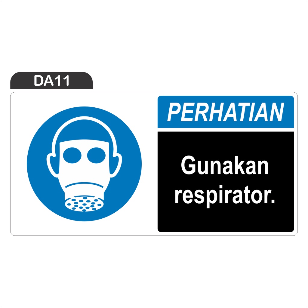 Jual RAMBU PERHATIAN GUNAKAN RESPIRATOR (STICKER ONLY) | Shopee Indonesia