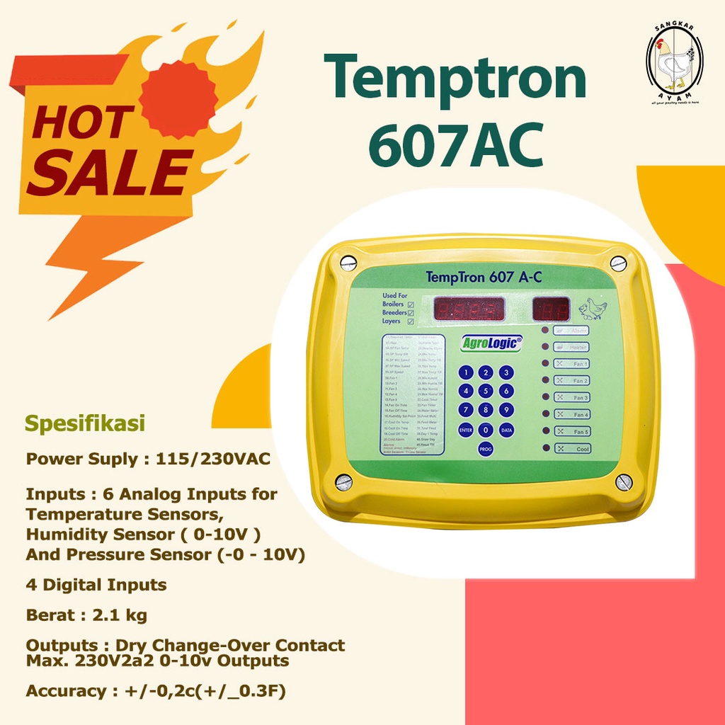 Jual Temptron 607AC - Pengatur Suhu Kandang Closed House Broiler ...