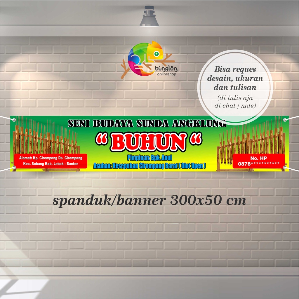 Jual Spanduk Banner 300x50 Cm Spanduk Seni Budaya Sunda, Spanduk ...