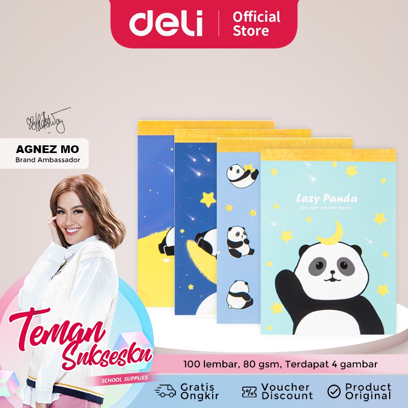 Jual Deli Cute Note Pad / Buku Memo Lucu 100 lembar 80gsm 21762 ...