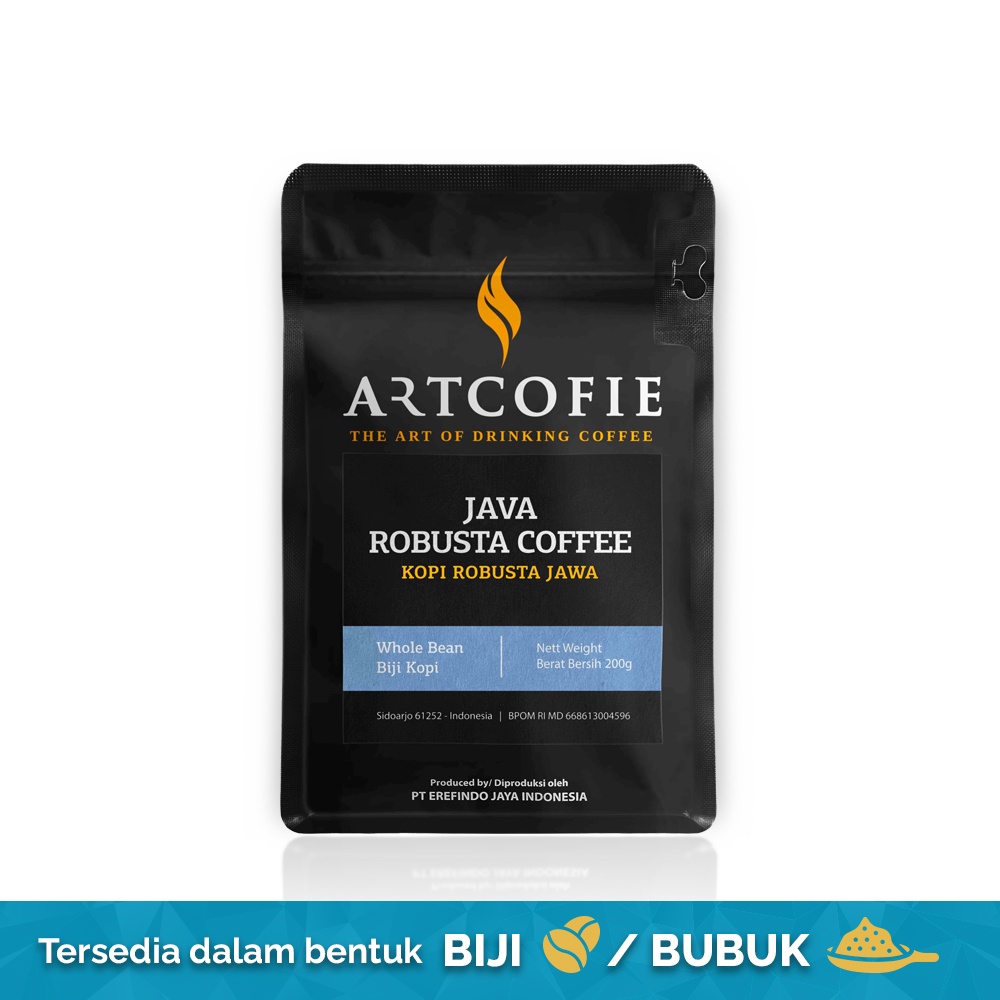Jual Artcofie Kopi Java Robusta Pouch Biji / Bubuk 200g | Shopee Indonesia