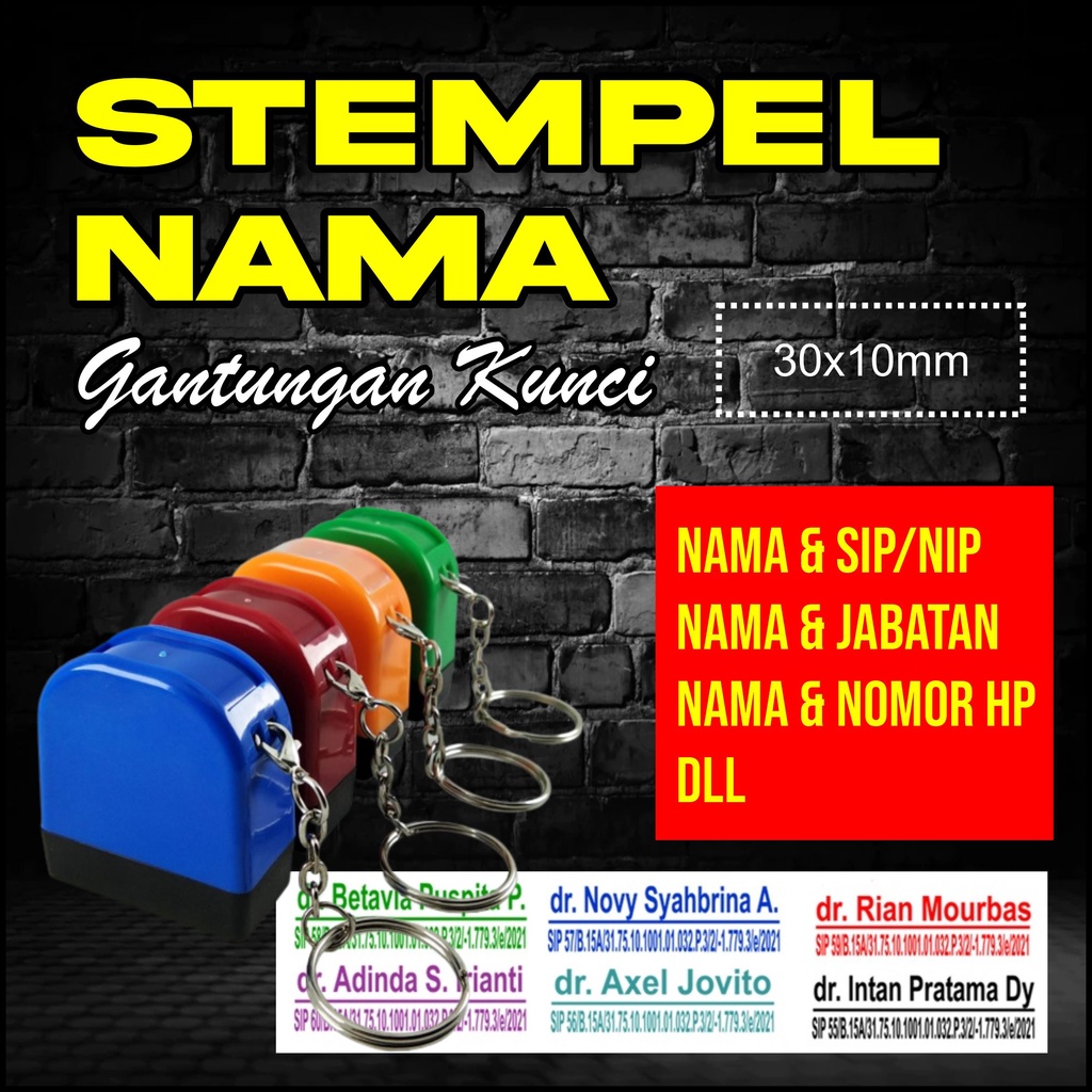 Jual STEMPEL NAMA -DOKTER,BIDAN,JABATAN.NO HP. CAP STEMPEL | Shopee ...