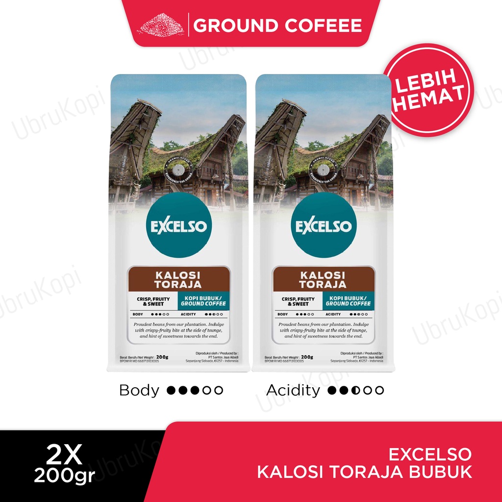 Jual EXCELSO KALOSI TORAJA BUBUK 200G TWIN PACK | Shopee Indonesia