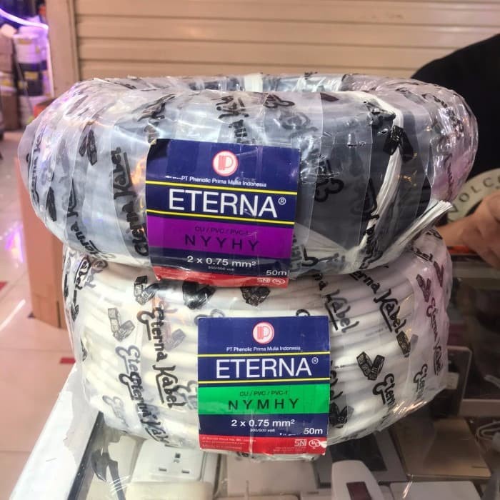 Jual KABEL LISTRIK ETERNA NYYHY NYMHY 2X0.75 2 X 0,75 SERABUT METERAN METER | Shopee Indonesia