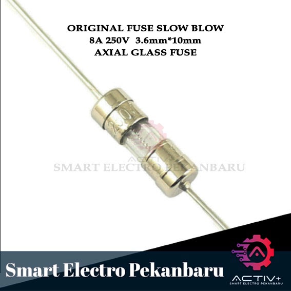 Jual FUSE SLOW BLOW KACA 8A 250V 3.6mm X 10mm PENGGANTI FUSE CERAMIC SEKRING SKRING 8 A KACA 8 ...