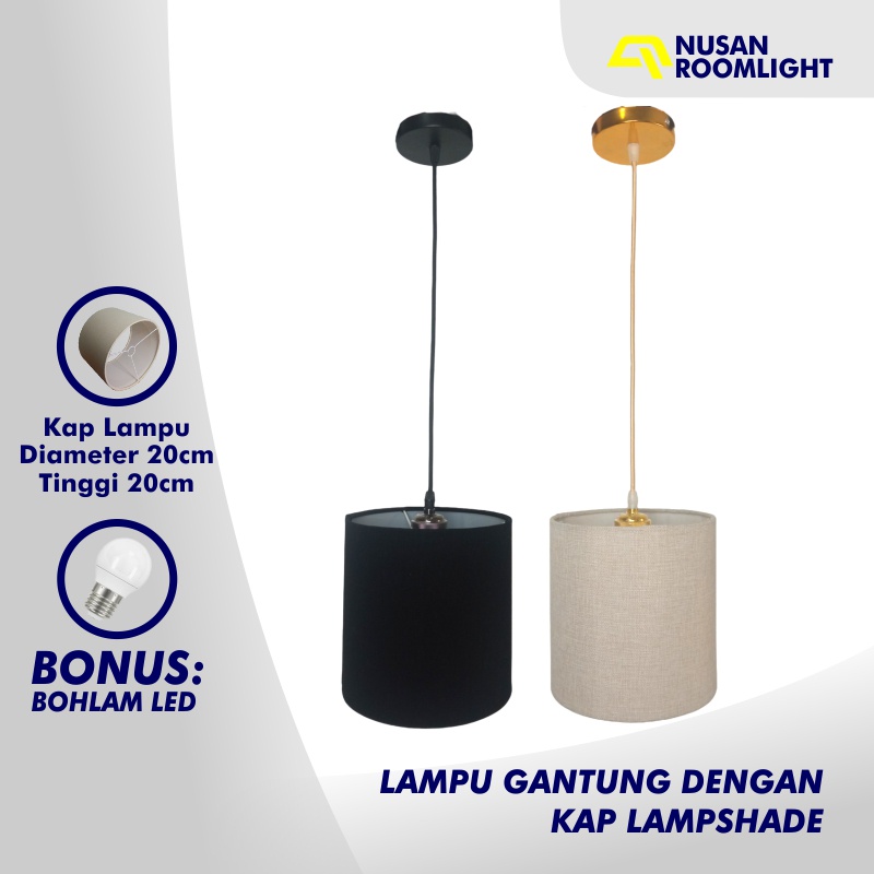 Jual Lampu Gantung Hanging Lamp Model Kap Lampshade Ruangan NRL23 | Shopee Indonesia