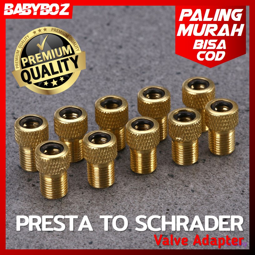 Jual BABYBOZ - ADAPTER PENTIL PRESTA KE SCHRADER Konektor Pompa Valve ...