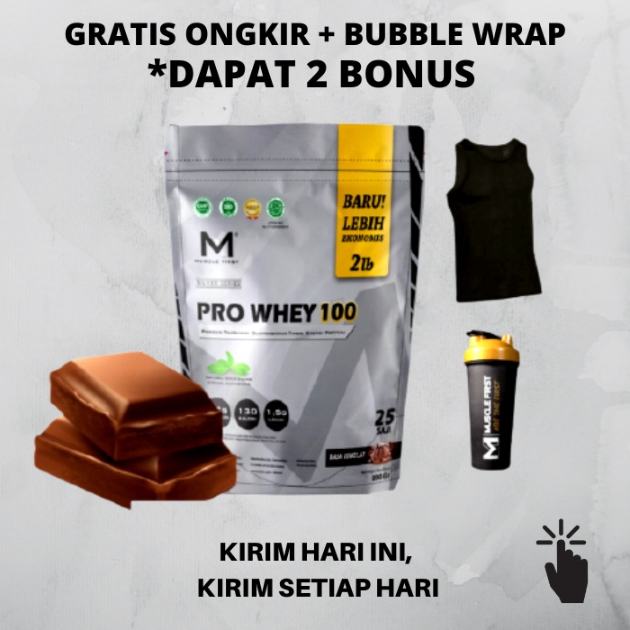Jual Muscle First Pro Whey 100 2lbs Whey Protein 900gr 25 Serving BPOM ...