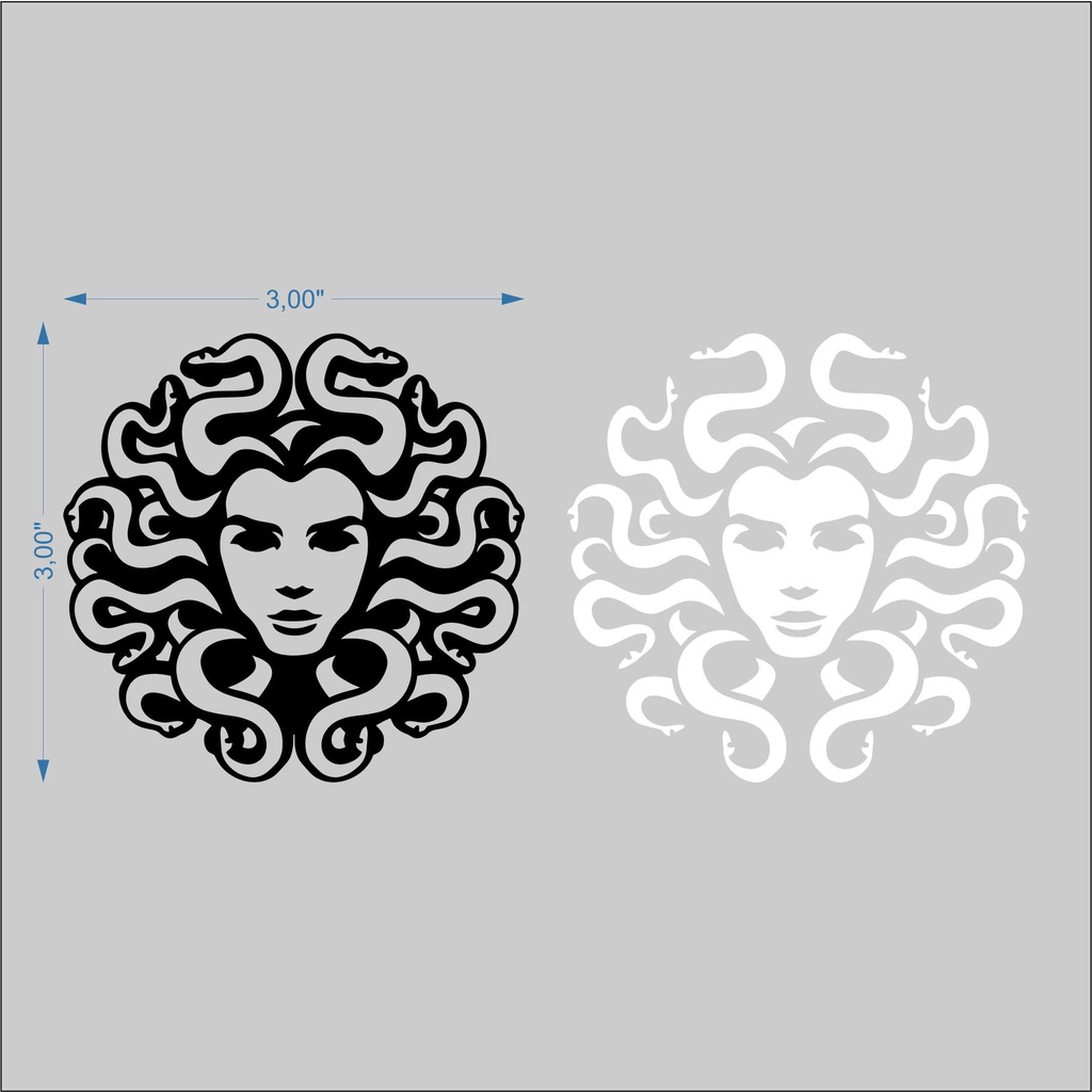 Jual Cutting Sticker Motor Mobil Medusa Logo Vinyl Oracal | Shopee ...