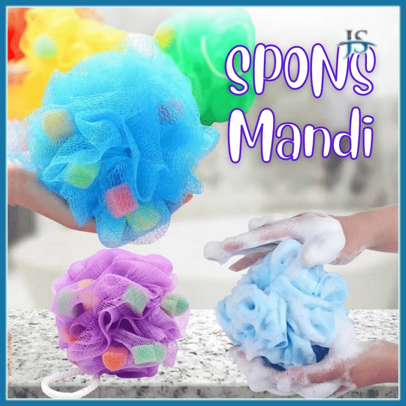 Jual JS SPONS MANDI JARING GOSOK BADAN / SHOWER PUFF / SPONGE JARING ...