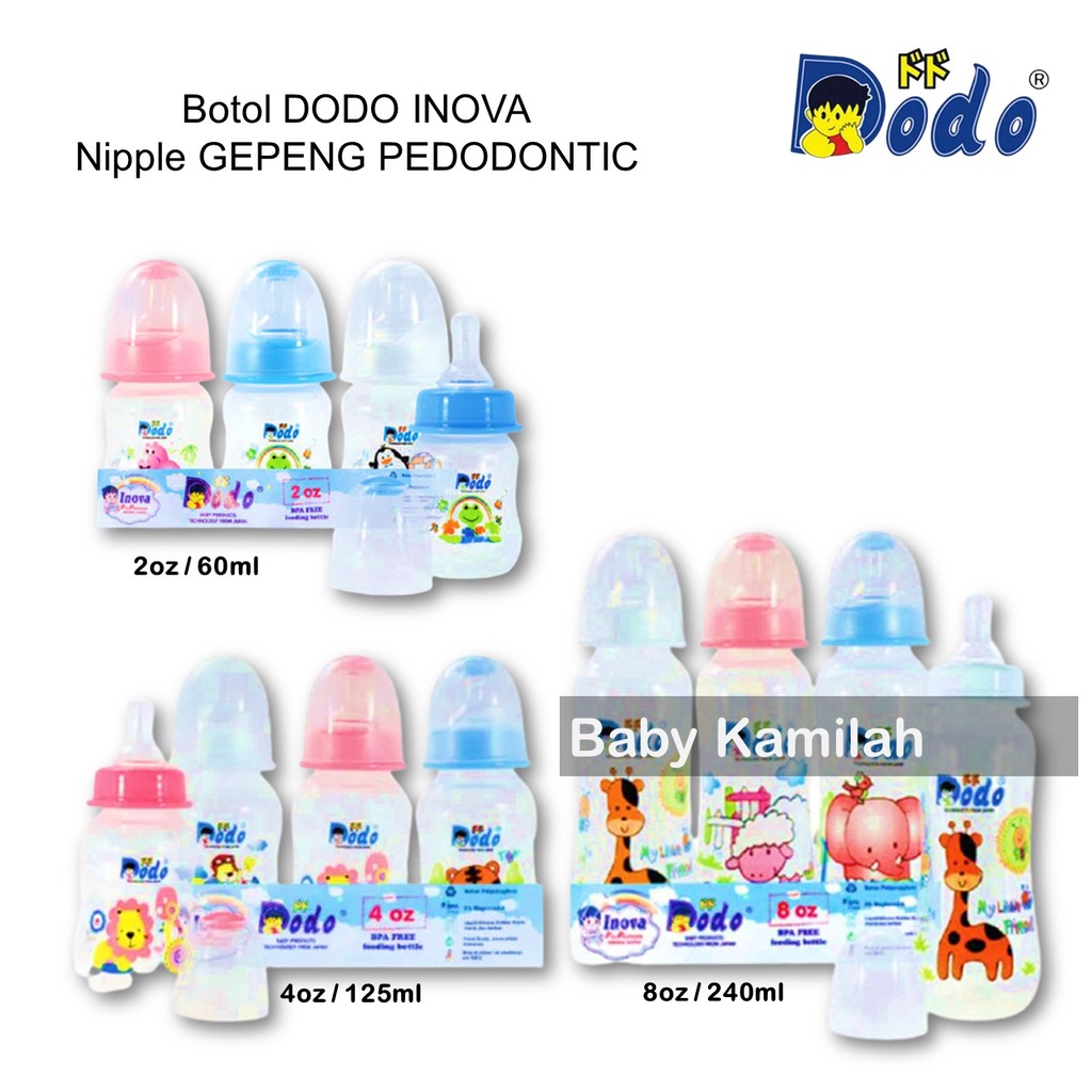 Jual [bisa Cod] Botol Dodo Dot Gepeng 60ml 125ml 250ml Botol Susu