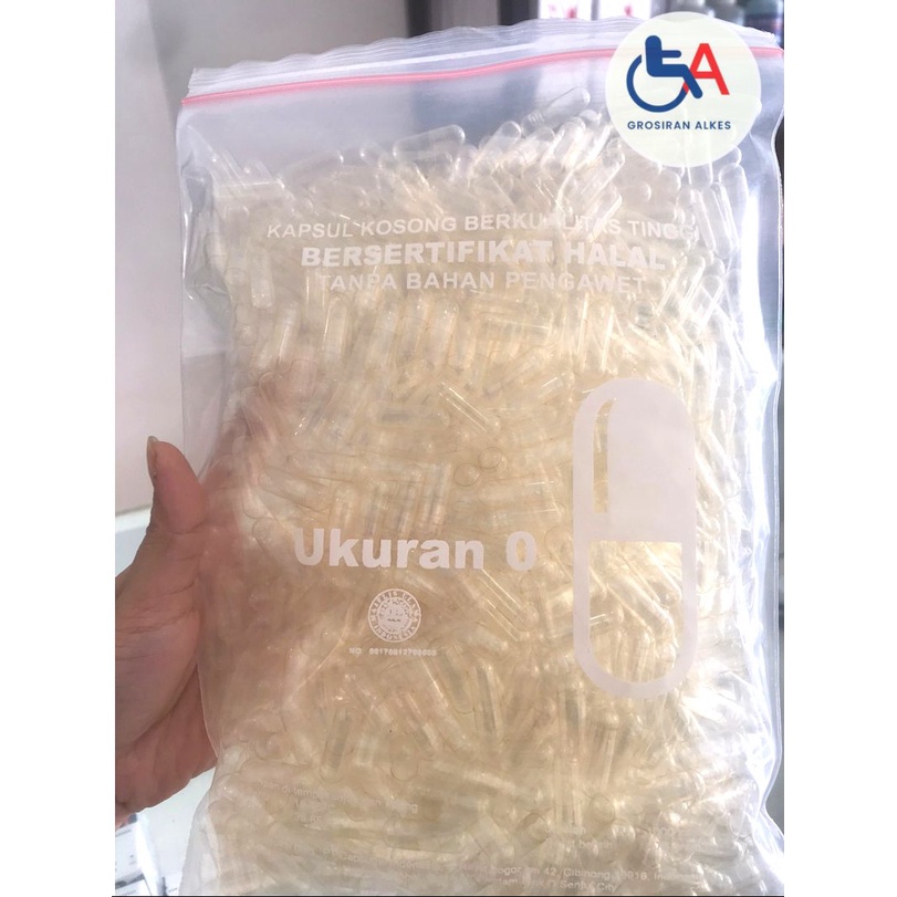 Jual Kapsul Kosong / Cangkang Kapsul ukuran 0 Natural / Transparan Serbuk Dan Minyak KAPSULINDO ...