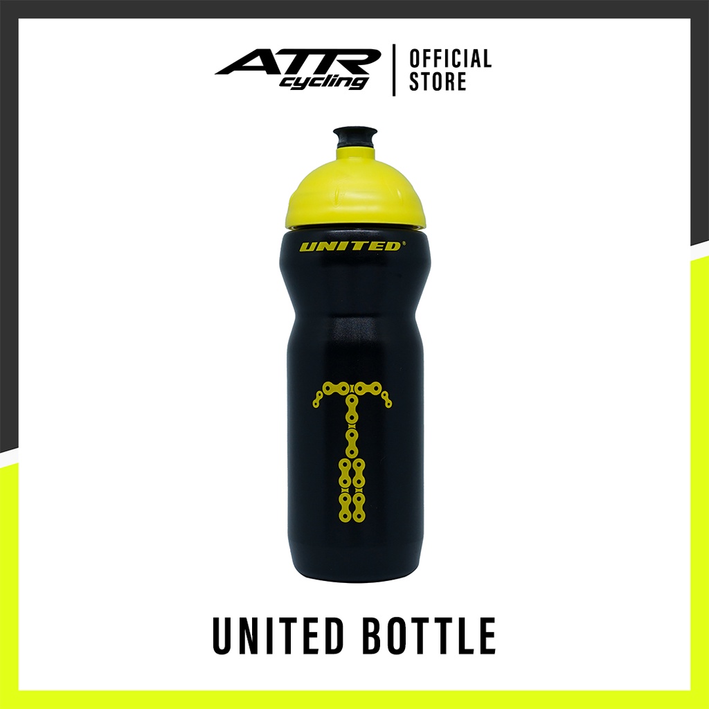 Jual Botol Air Minum Sepeda BIDON UNITED BOTTLE BT-750-1 BLACK YELLOW ...