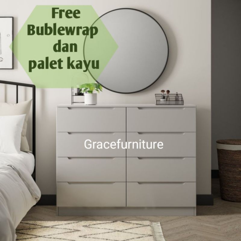 Jual Drawer 8 laci minimalis bahan Multiplek | Shopee Indonesia