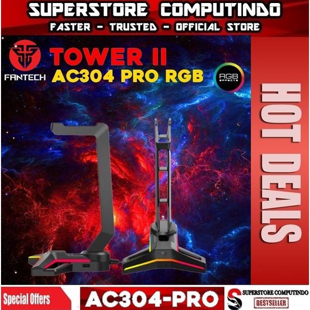 Jual Fantech Tower II AC304 Pro / AC-304 Pro RGB Gaming Headset Stand ...