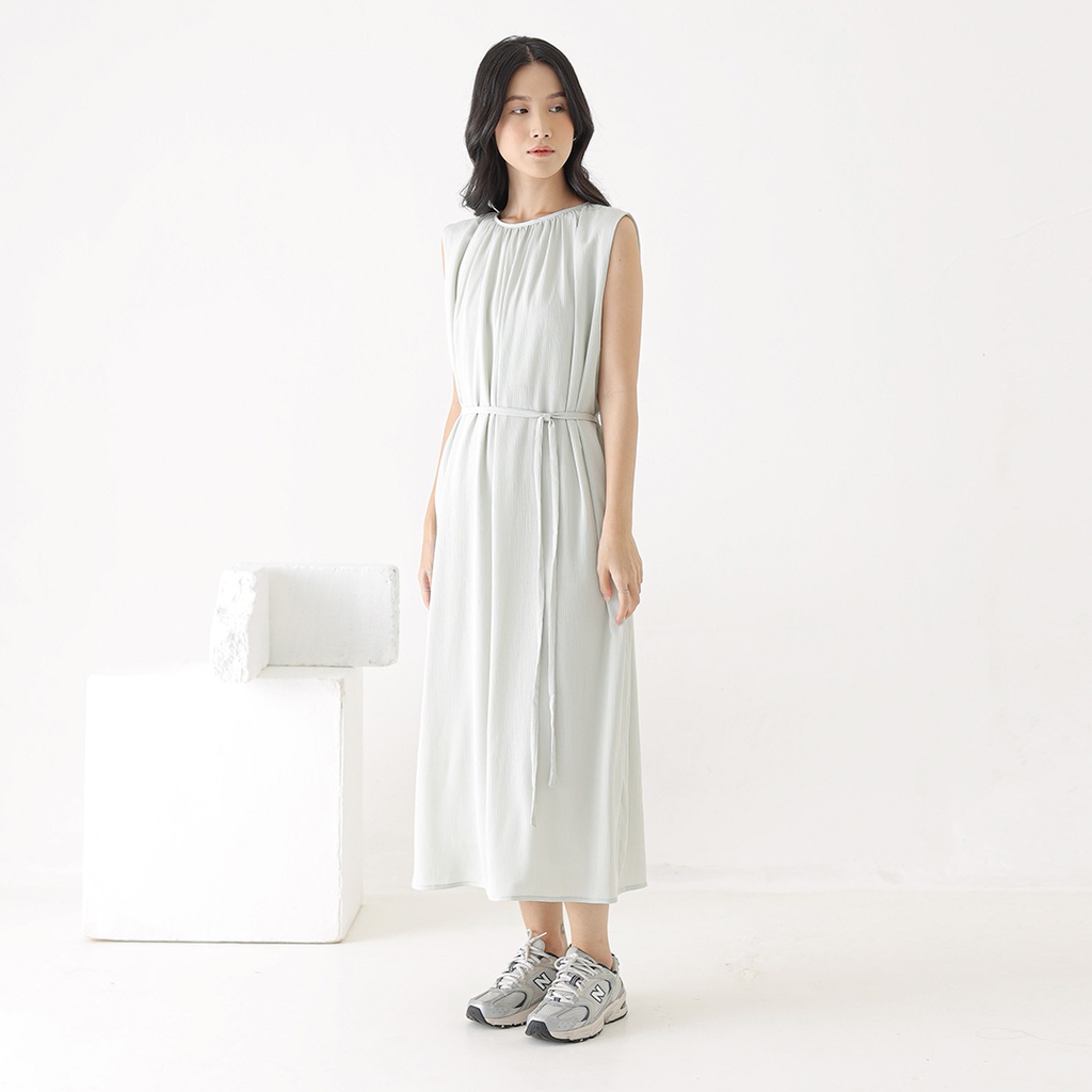 Jual Kano - Rise Dress - Midi dress wanita bahan texturized full furing ...