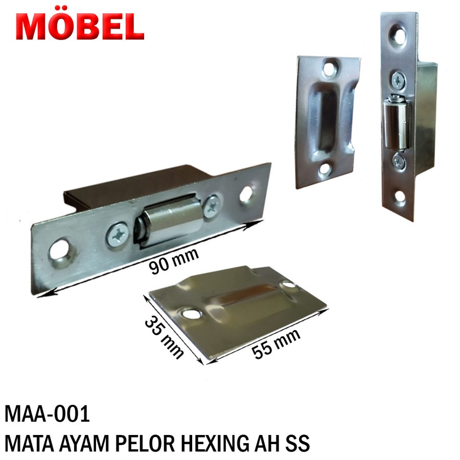 Jual Mata Ayam Catches Pintu Penahan Pintu Stainless Steel Pelor ...