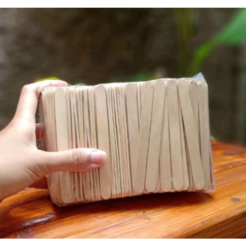 Jual Stik Ice Cream Kayu Premiun stik es krim kemasan 500gr | Shopee ...