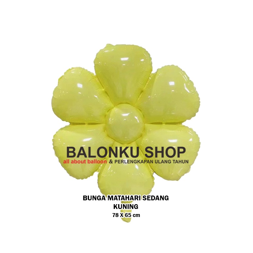 Jual Balon Foil Bunga Matahari / Balon Bunga Daisy / Balon Bunga Putih ...